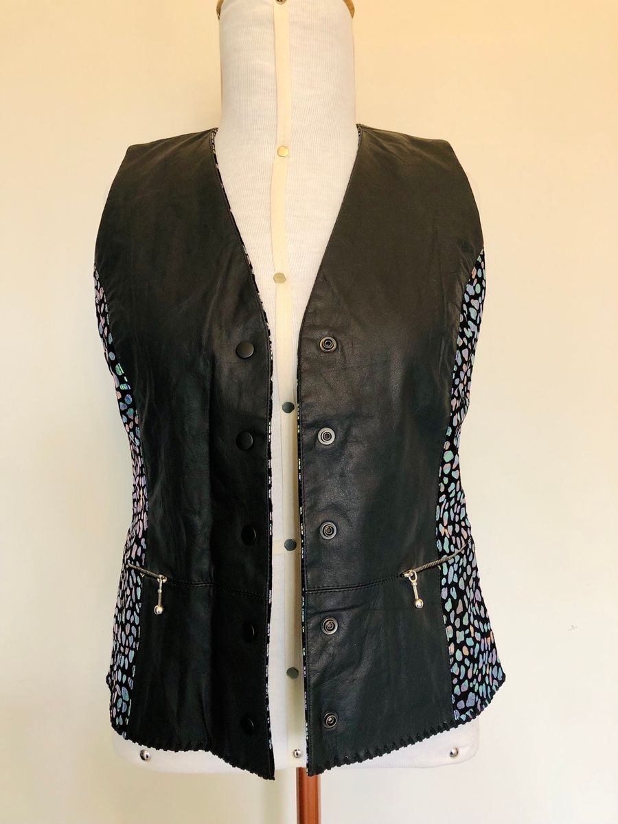 Colete de Couro Legítimo | Colete Feminino Usado 84007143 | enjoei