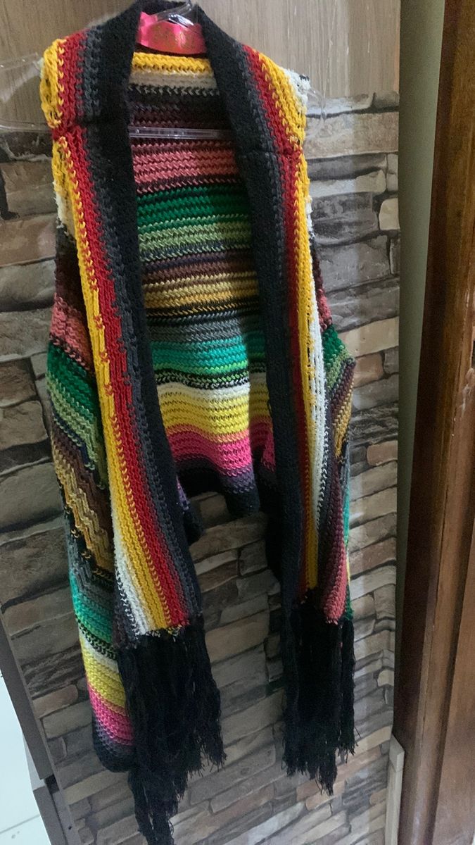 Colete de Tricô Color | Colete Feminino Top Fech Usado 84242531 | enjoei