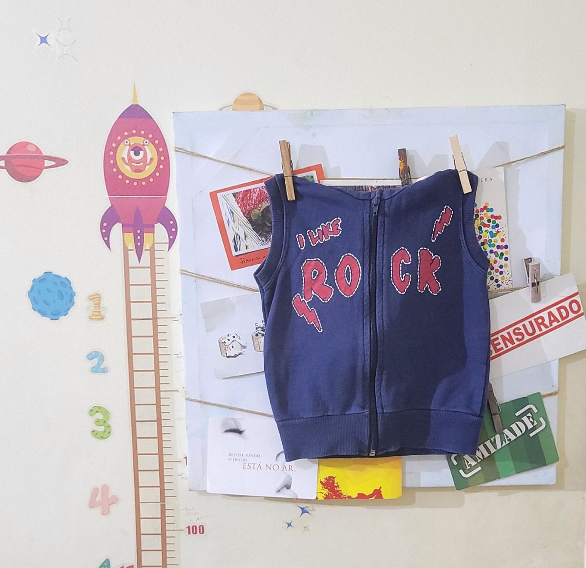 Colete Infantil Azul Rock | Roupa Infantil para Menino Have Fun Usado ...