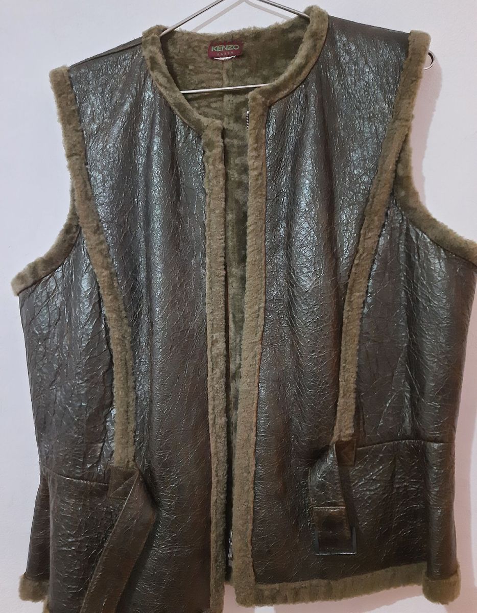 Colete Kenzo Original Verde Musgo | Colete Feminino Kenzo Paris Usado ...