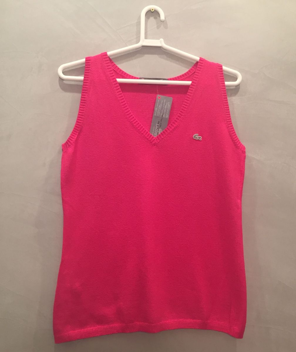 Colete Lacoste Pink | Colete Feminino Lacoste Nunca Usado 16353915 | enjoei