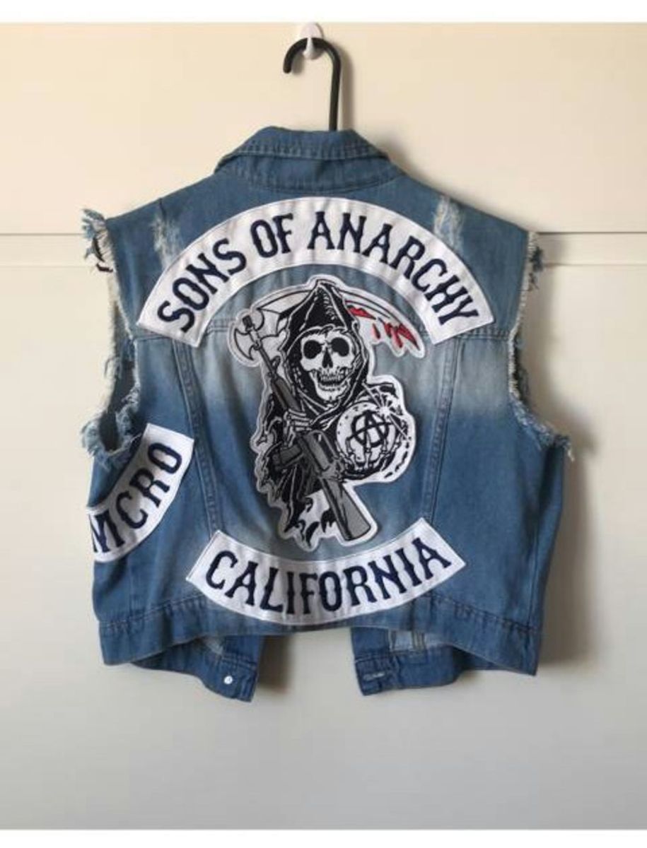 Colete Sons Of Anarchy | Colete Feminino Blue Steel Nunca Usado ...