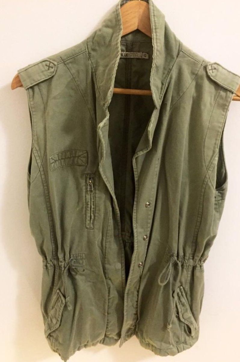 Colete Verde Militar | Colete Feminino Blue Steel Usado 38966890 | enjoei