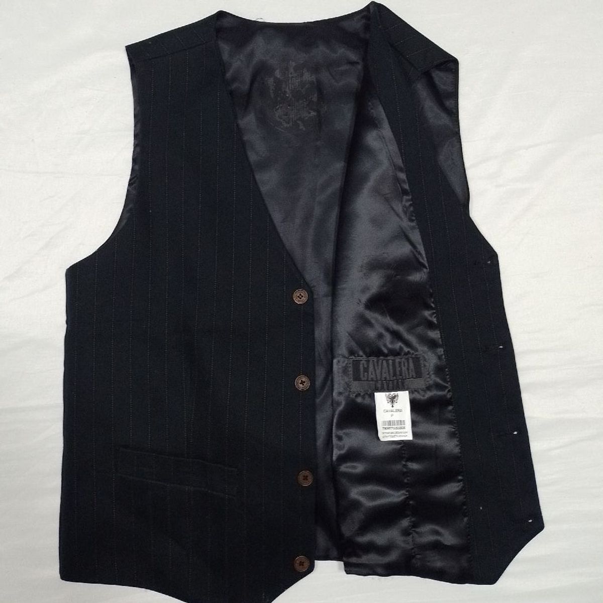 Colete Verde Musgo com Listras | Colete Masculino Cavalera Usado ...