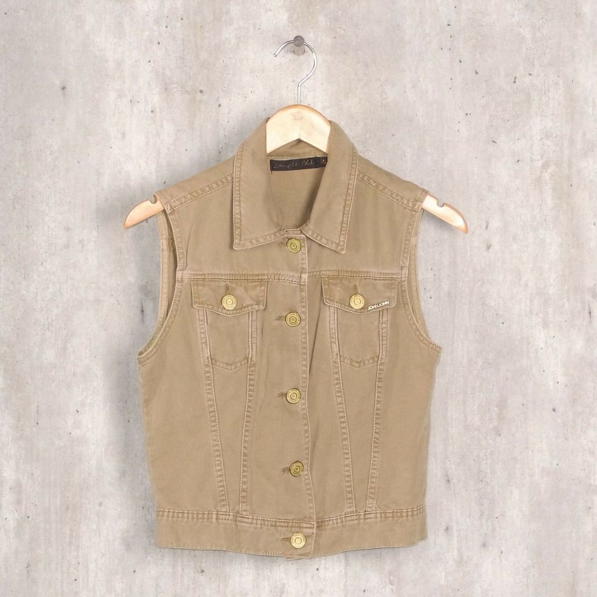 Colete Verde Musgo | Colete Feminino John John Usado 30288602 | enjoei