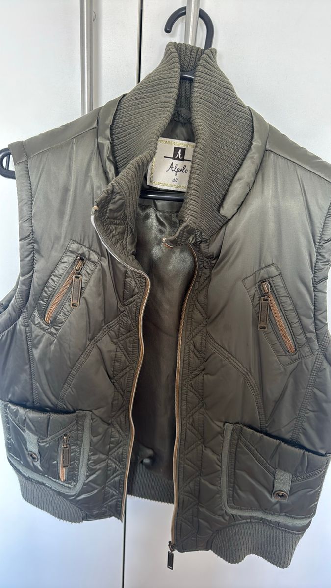 Colete Verde Musgo | Colete Feminino Alpelo Usado 128797133 | enjoei