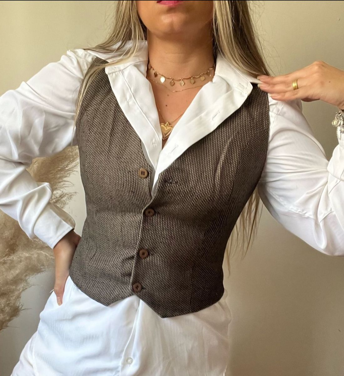 Colete Vintage Alfaiataria | Colete Feminino Vintage Usado 70215206 ...