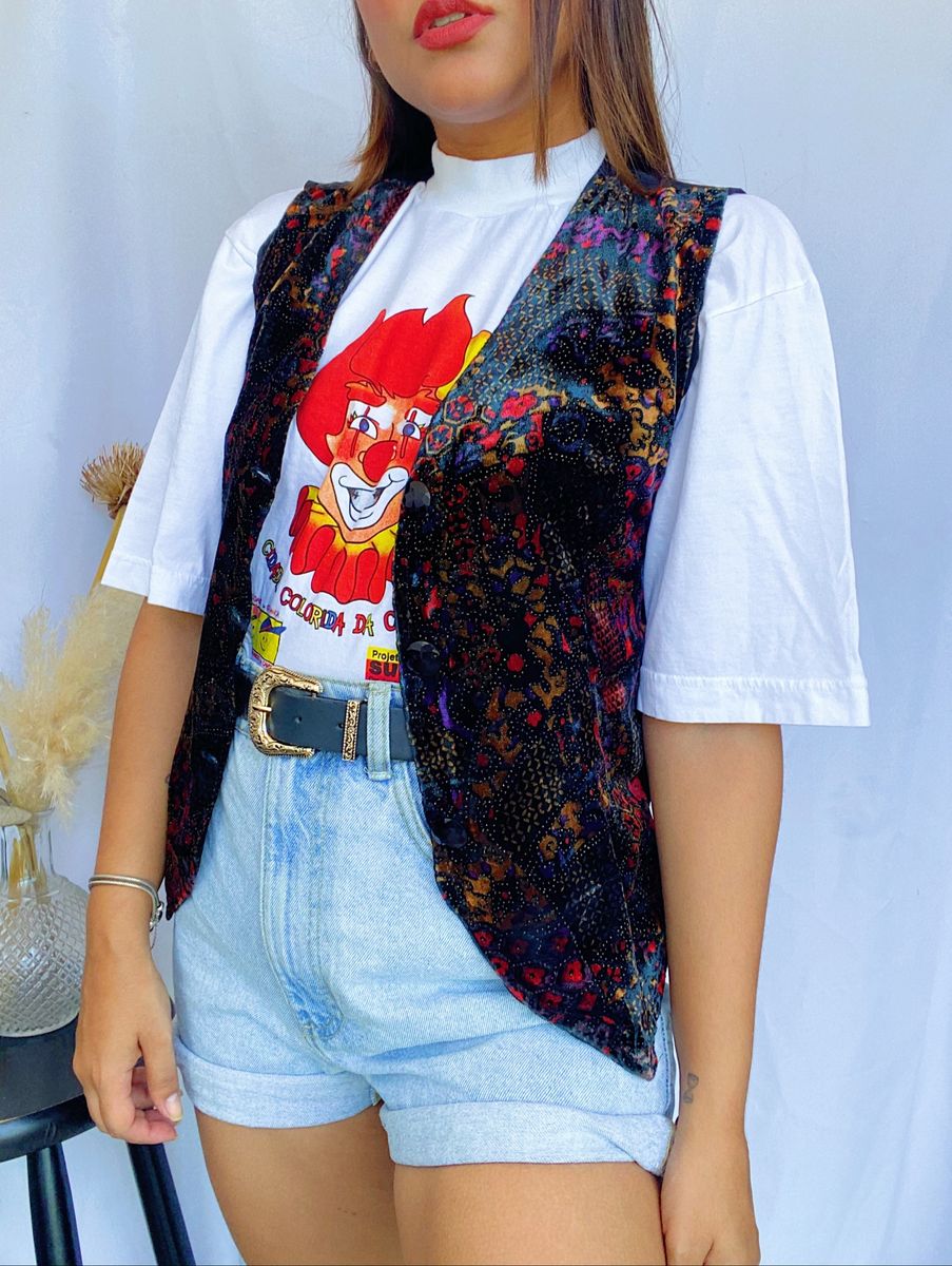 Colete Vintage Anos 70 | Colete Feminino Usado 64825098 | enjoei