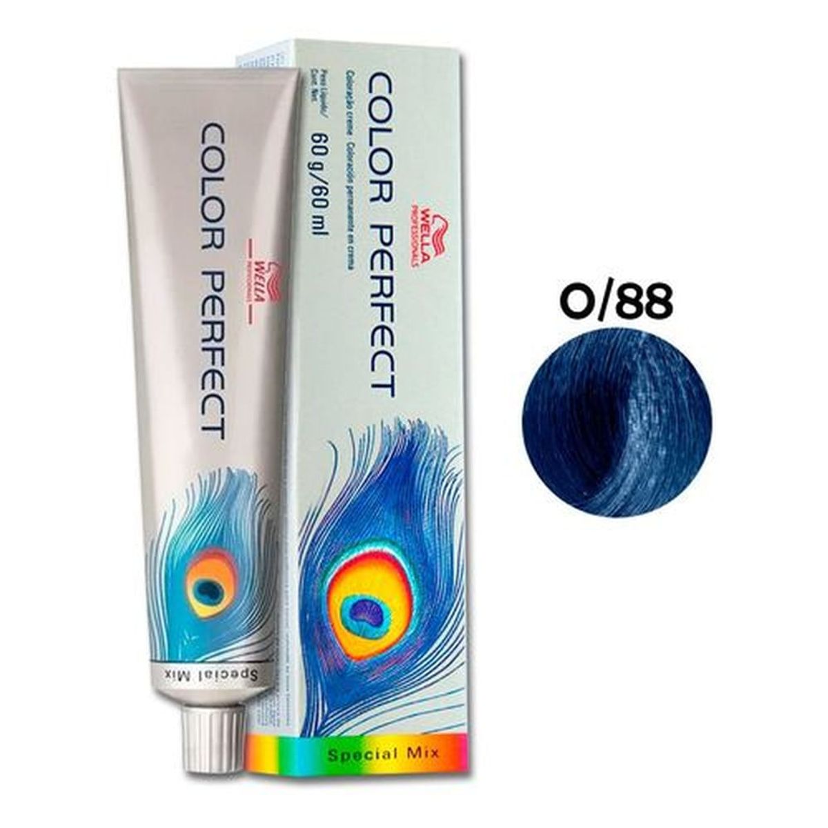 Coloração Color Perfect Special Wella - 0/88 Azul Intenso - 60g Preto ...