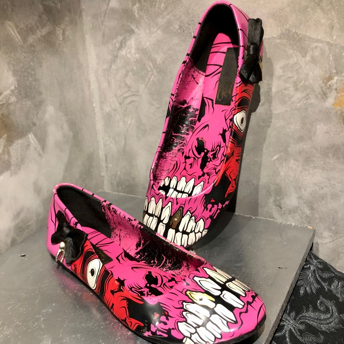 (com Avaria) Sapatilha Zombie Gold Digger Iron Fist Ballet Flats Pink ...