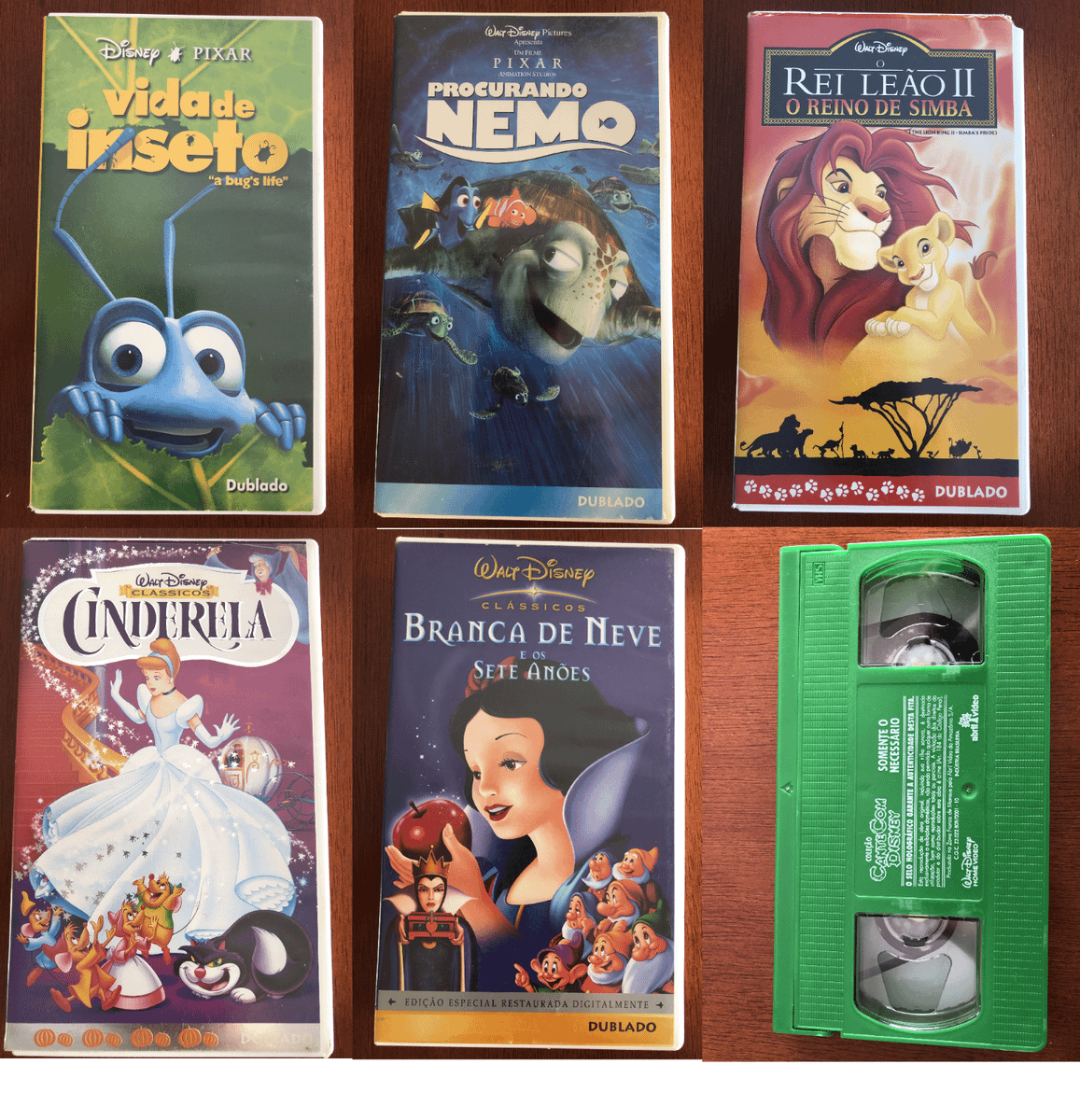 Combo 6 Vhs Clássicos Disney: Cinderela, Nemo, Rei Leão Etc | Item de ...