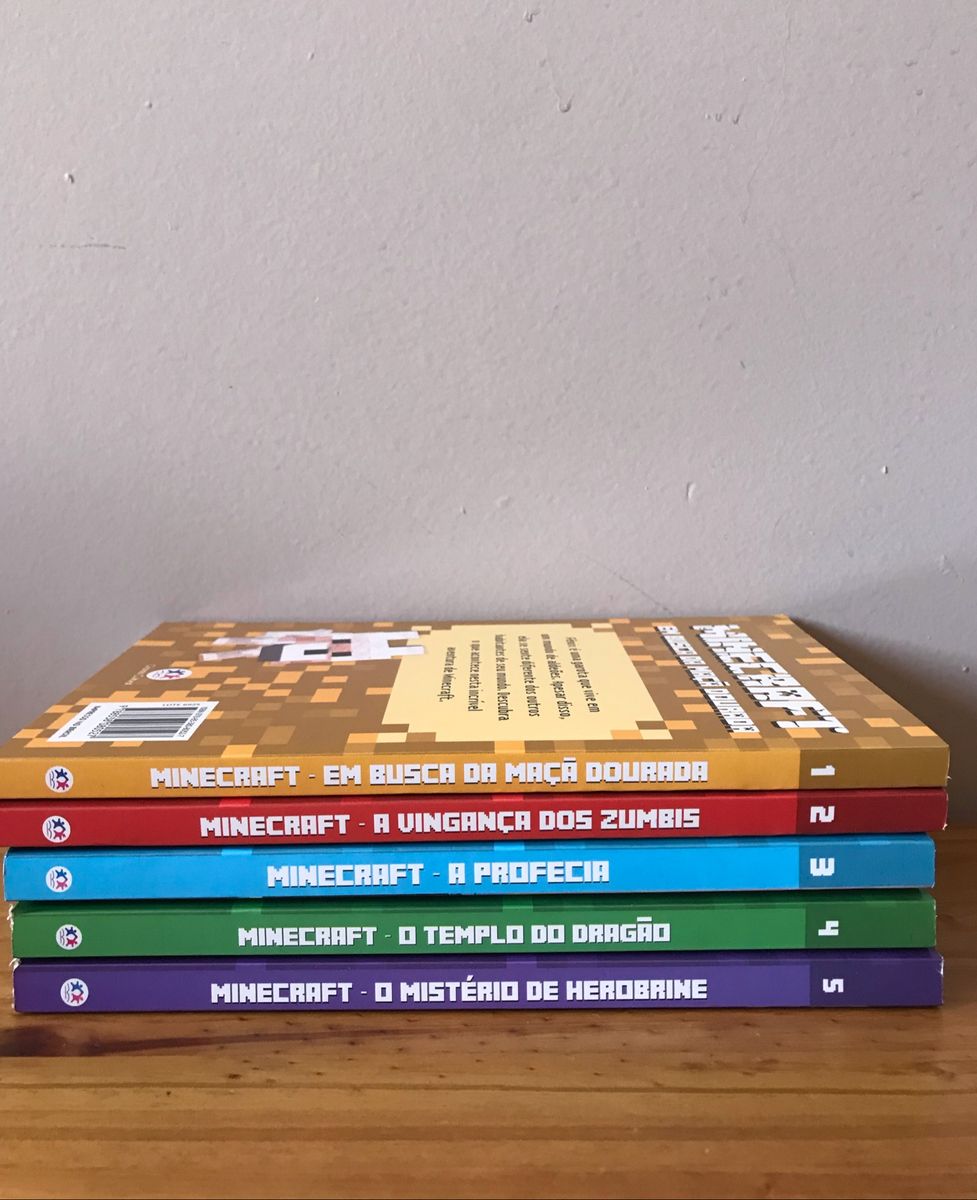 Combo de 5 Livros Coleção Minecraft | Item Infantil Livros Minecraft ...