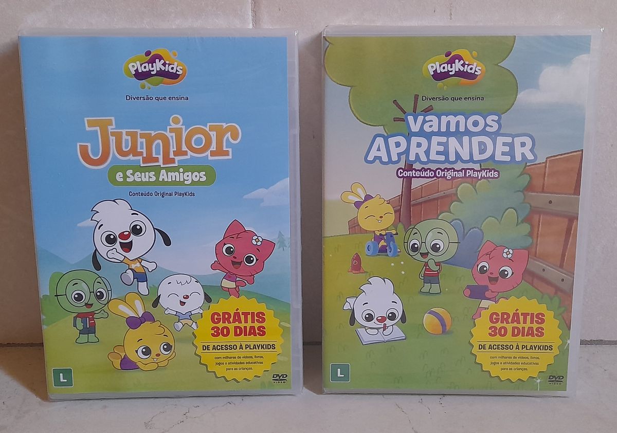 Combo Dvd Playkids : Dvd Junior e Seus Amigos e Dvd Vamos Aprender ...