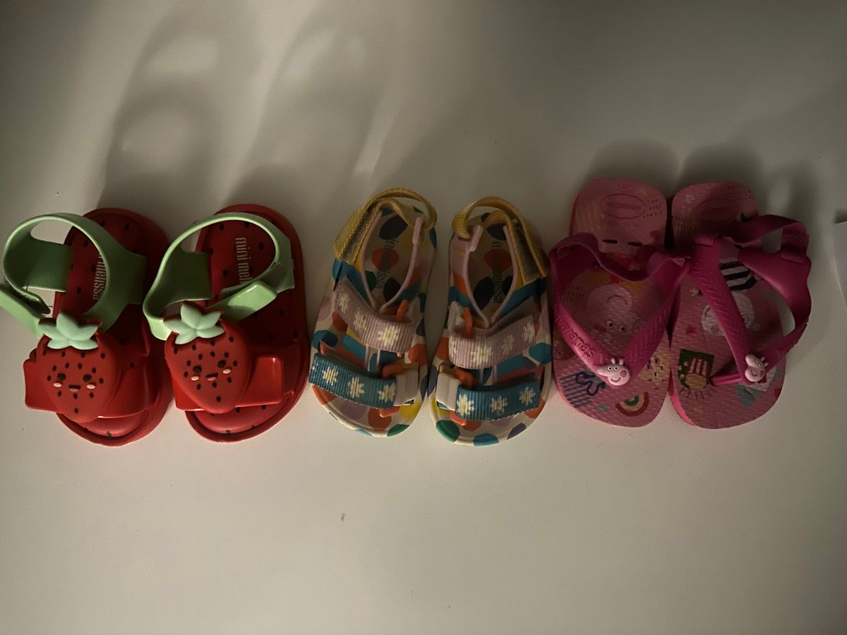 Combo Melissa Morango 17/18 + Melissa Colorida 17/18 + Havaianas Peppa ...