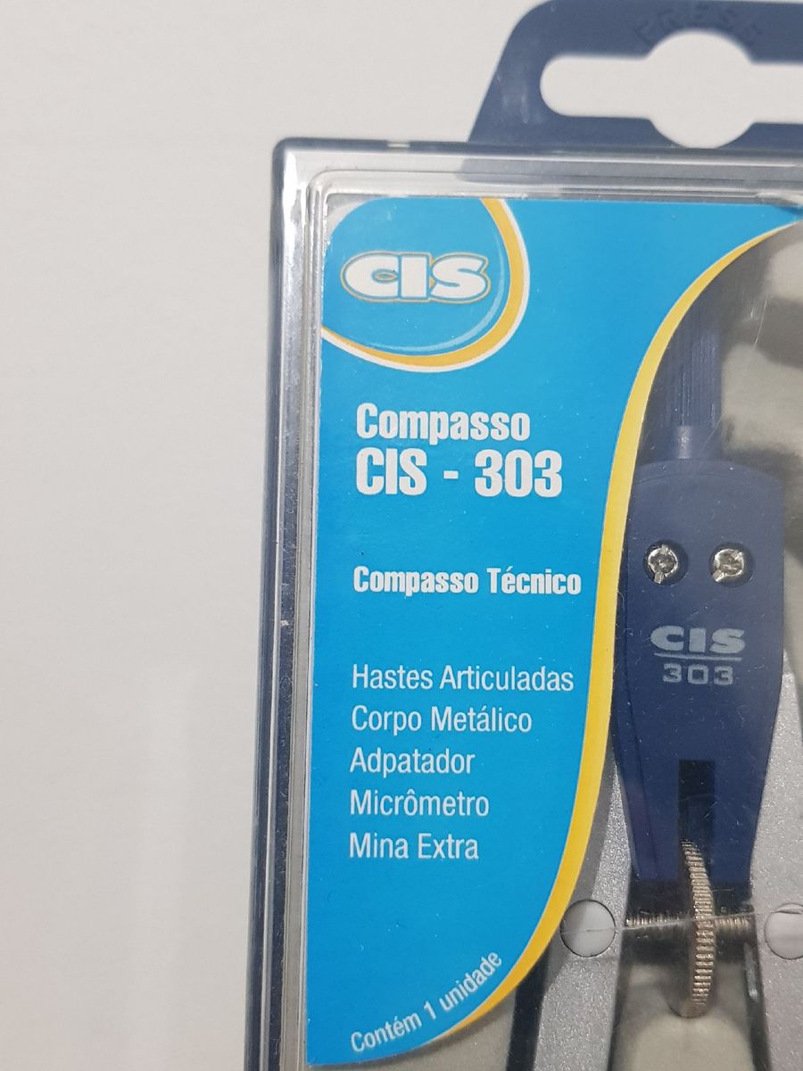 Compasso Técnico Cis-303 C/hastes Articuladas | Item de Papelaria Cis ...