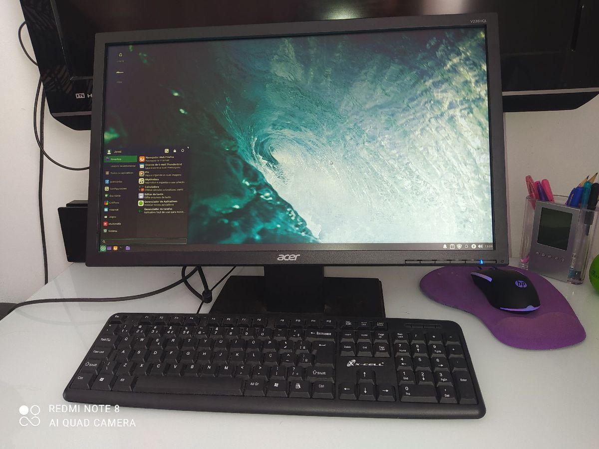 Computador Bom com Monitor Grande de 21 Polegadas e Processador I5 ...