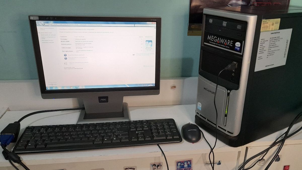 Computador Completo Antigo | Computador Desktop Megaware Usado 70298109 ...