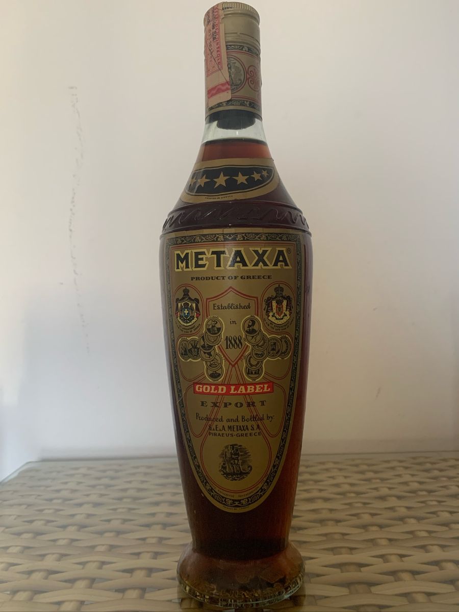 Conhaque Grego Metaxa 7 Estrelas - Gold Label - 1000ml = 1 Litro ...