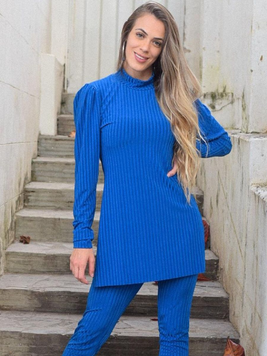 Conjunto Azul Novo | Calça Feminina Nalu Store Nunca Usado 55267823 ...