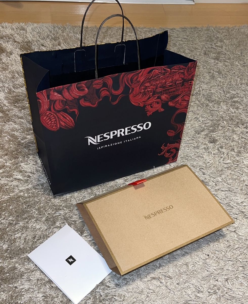 Conjunto Caixa, Sacola, Catálogo Nespresso | Cacareco Nespresso Usado ...