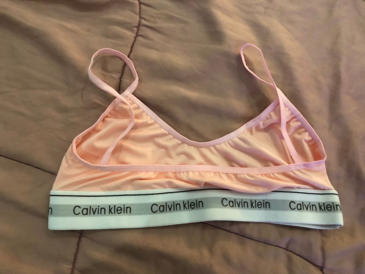 Conjunto Calvin Klein Tam M/g Rosa Ou Branco Novo | Lingerie Feminina ...