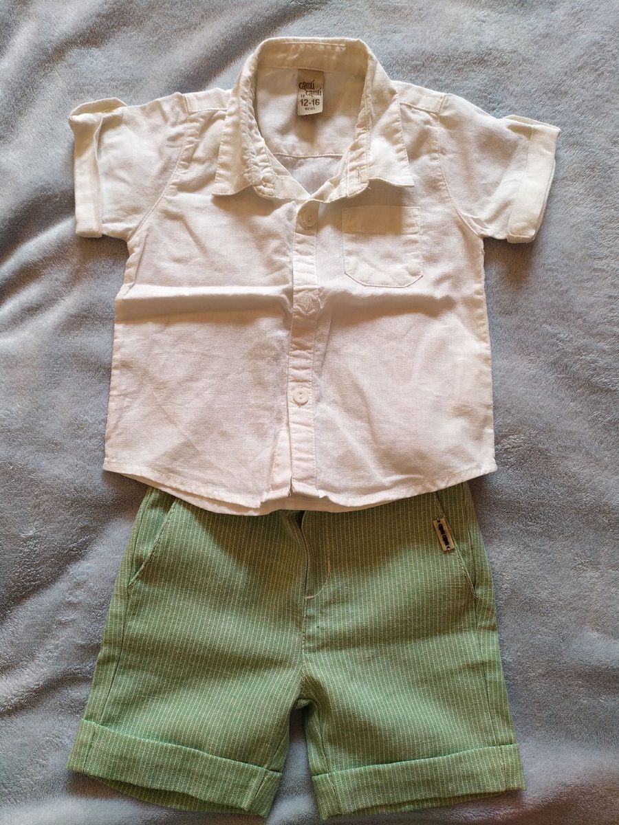 Conjunto Camu Camu em Linho. | Roupa Infantil para Menino Camu Camú Usado 36540181 | enjoei