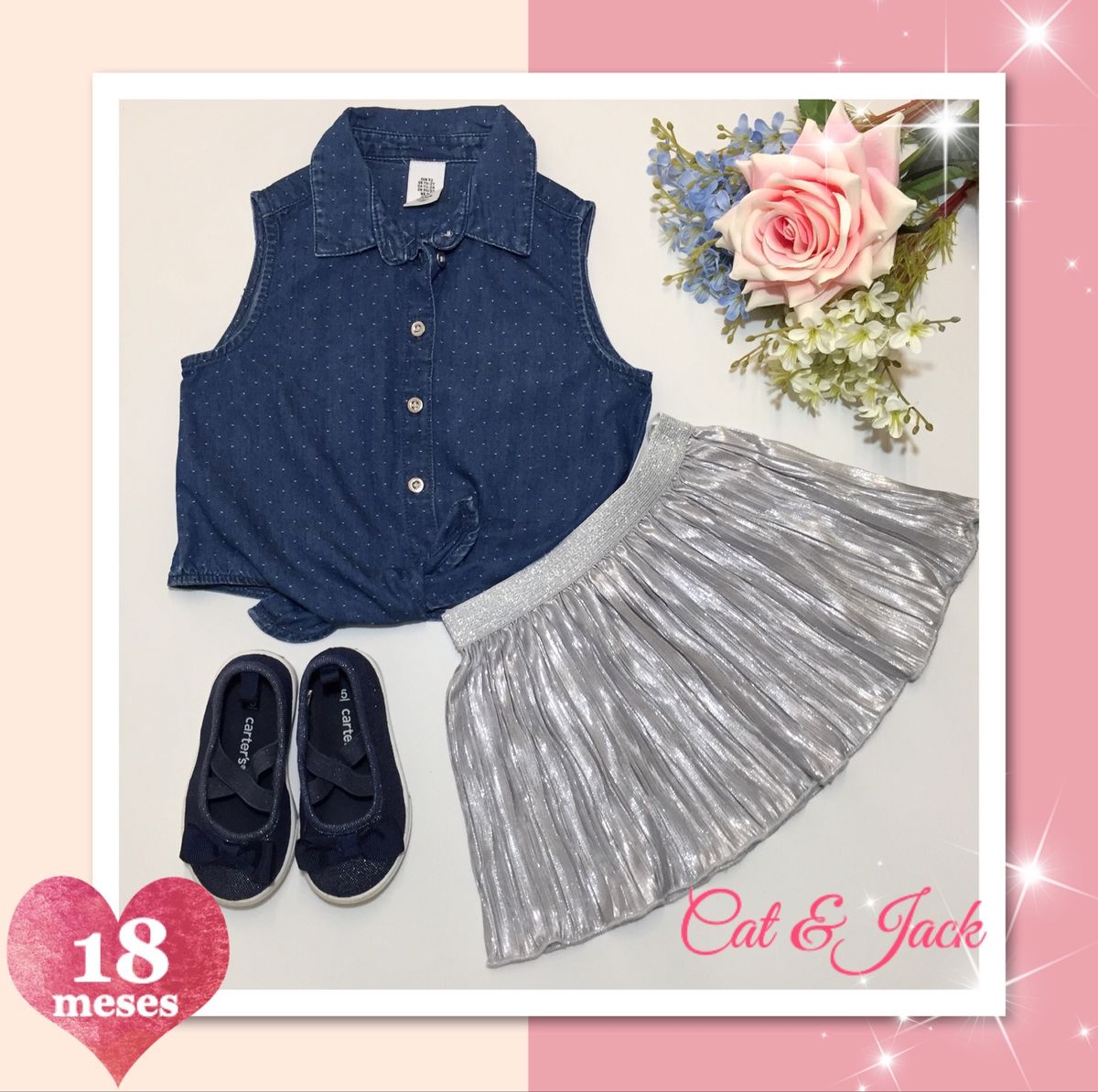 Conjunto Cat e Jack Saia e Blusa | Roupa Infantil para Bebê Cat E Jack ...