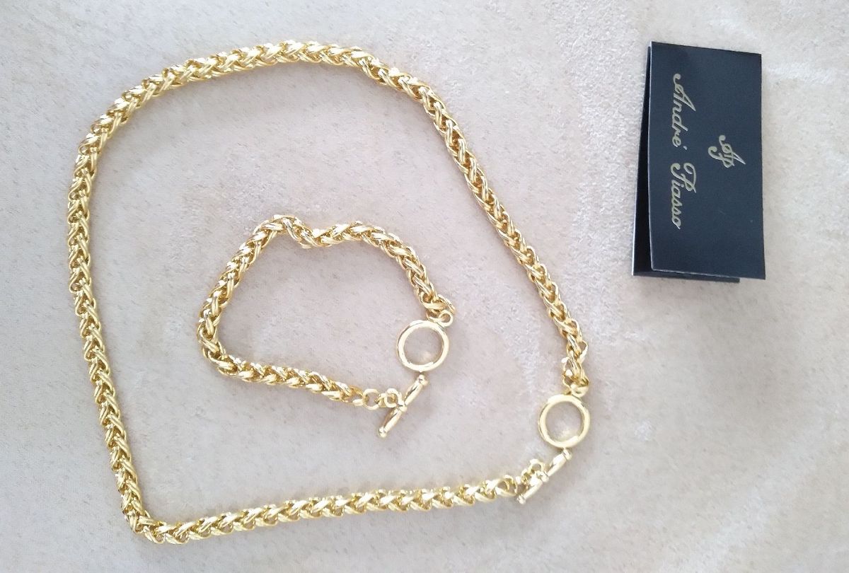 Conjunto Colar e Pulseira André Piasso | Jóia Feminina André Piasso ...