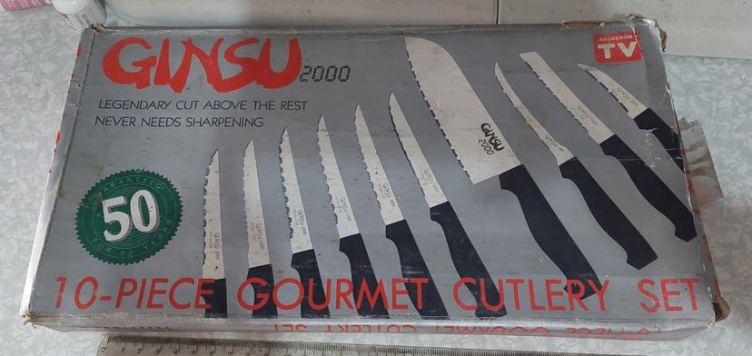 Conjunto Completo Facas Ginsu 2000 Antiguidade Original Na Caixa | Móvel p/ Casa Ginsu 2000 ...