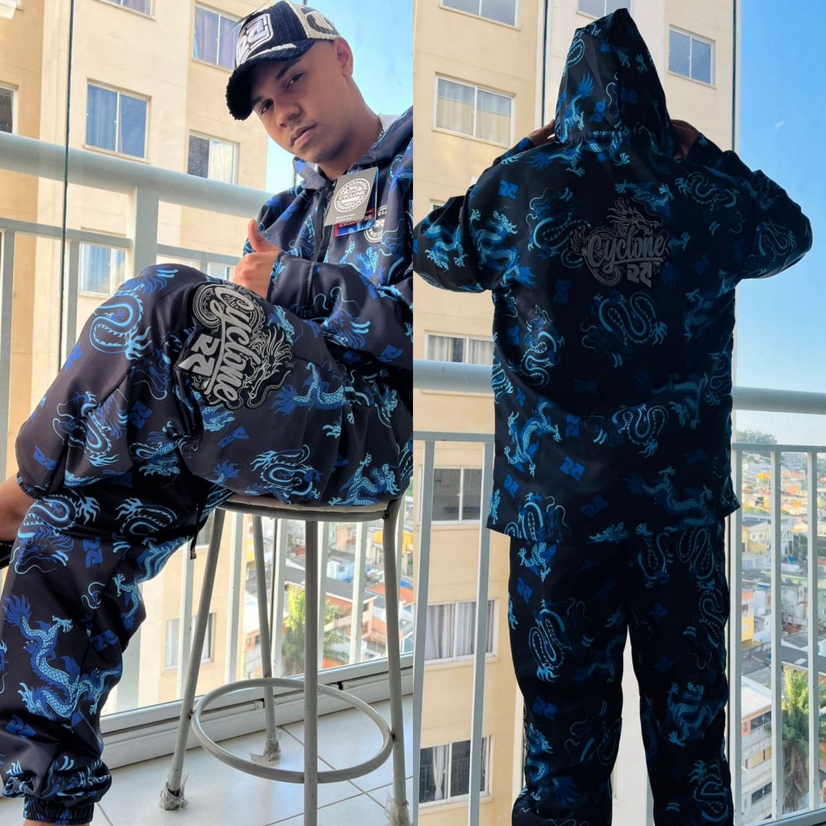 Conjunto Cyclone Dragão Microfibra | Casaco Masculino Cyclone Nunca ...
