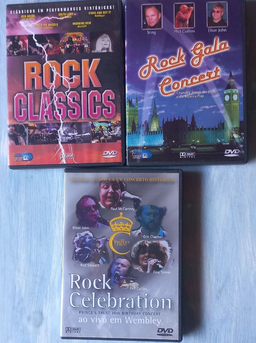 Conjunto de 3 Dvds de Rock | Item de Música Usado 78459517 | enjoei