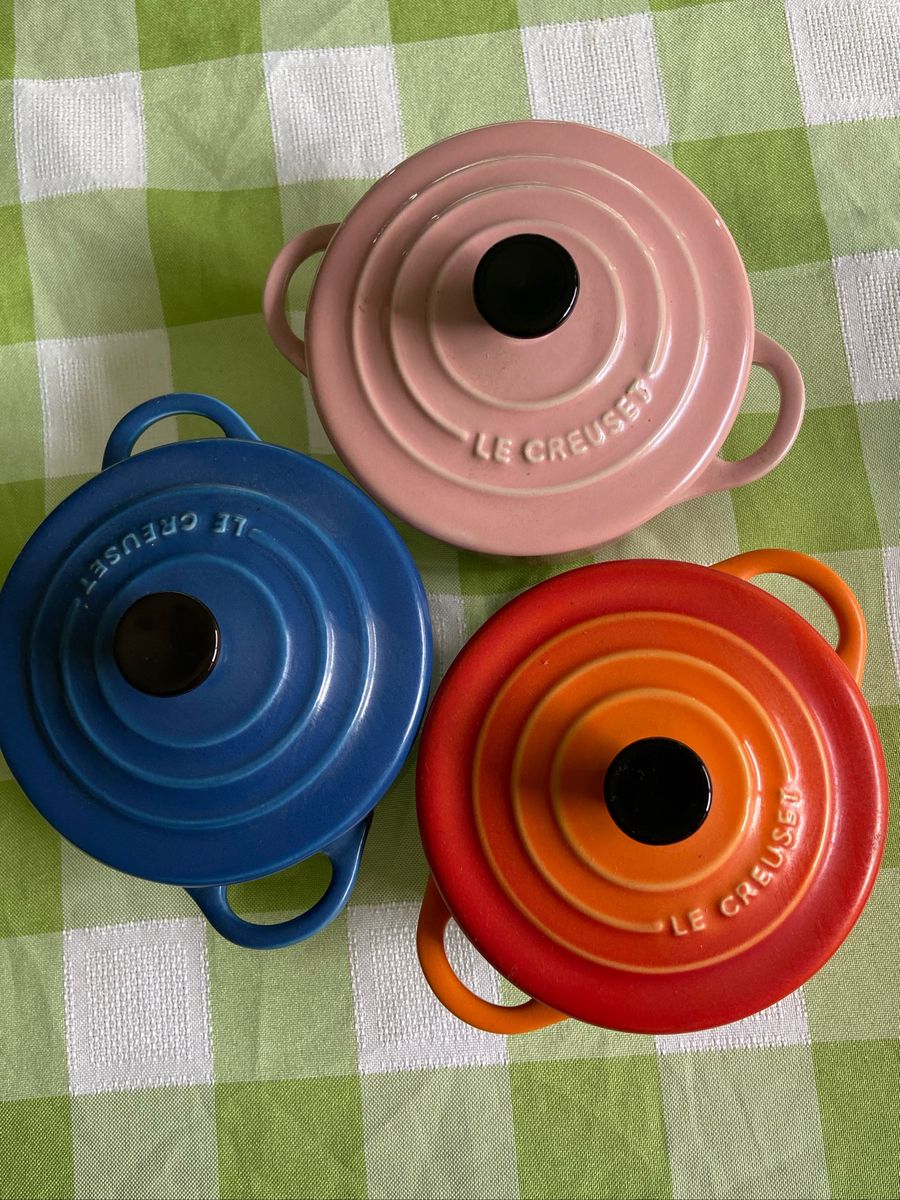 Conjunto de 3 Mini Cocote Le Creuset | Móvel de Cozinha Le Creuset ...