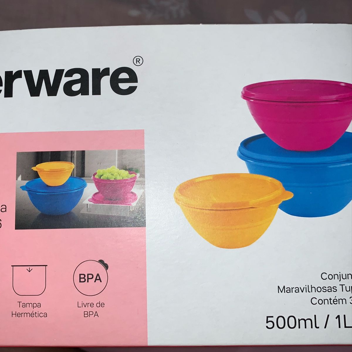 Conjunto de 3 Potes da Tupperware | Móvel de Cozinha Nunca Usado ...