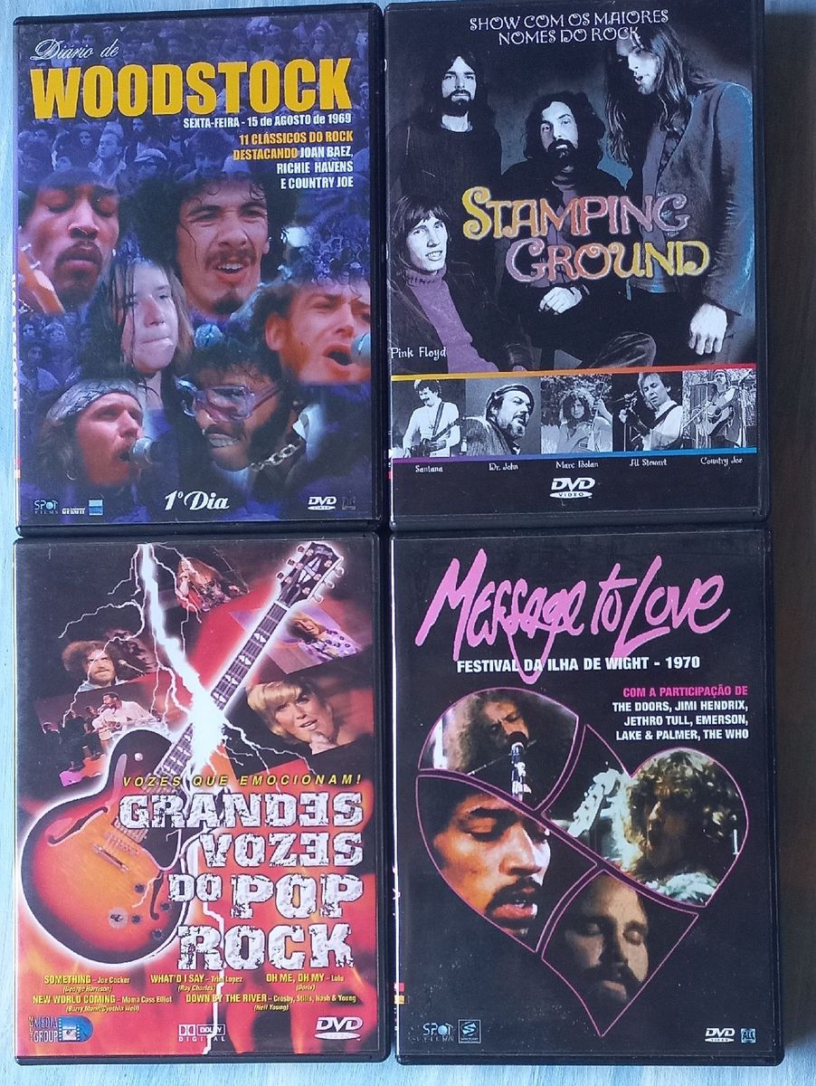 Conjunto de 4 Dvds de Rock | Item de Música Usado 78459373 | enjoei