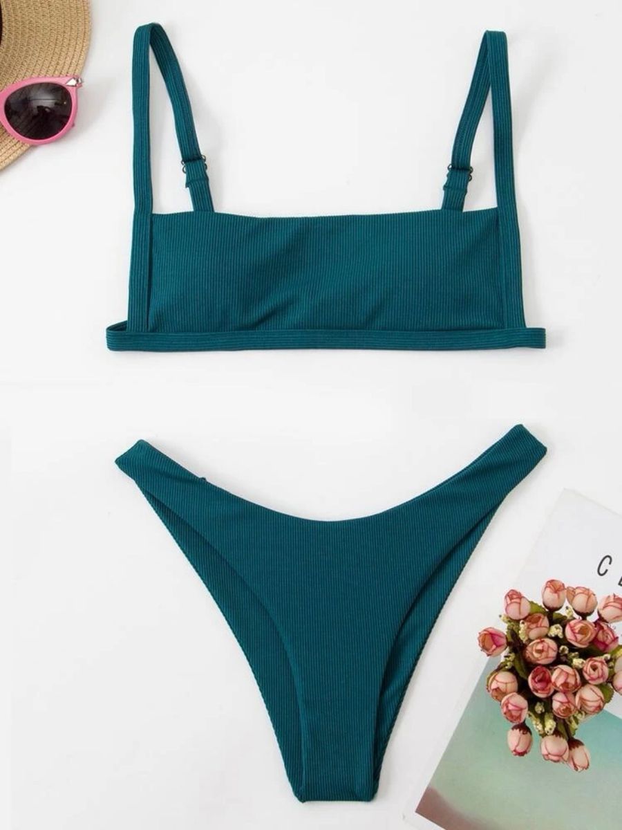 Conjunto de Biquíni Verde Água | Moda Praia Feminina Shein Nunca Usado ...