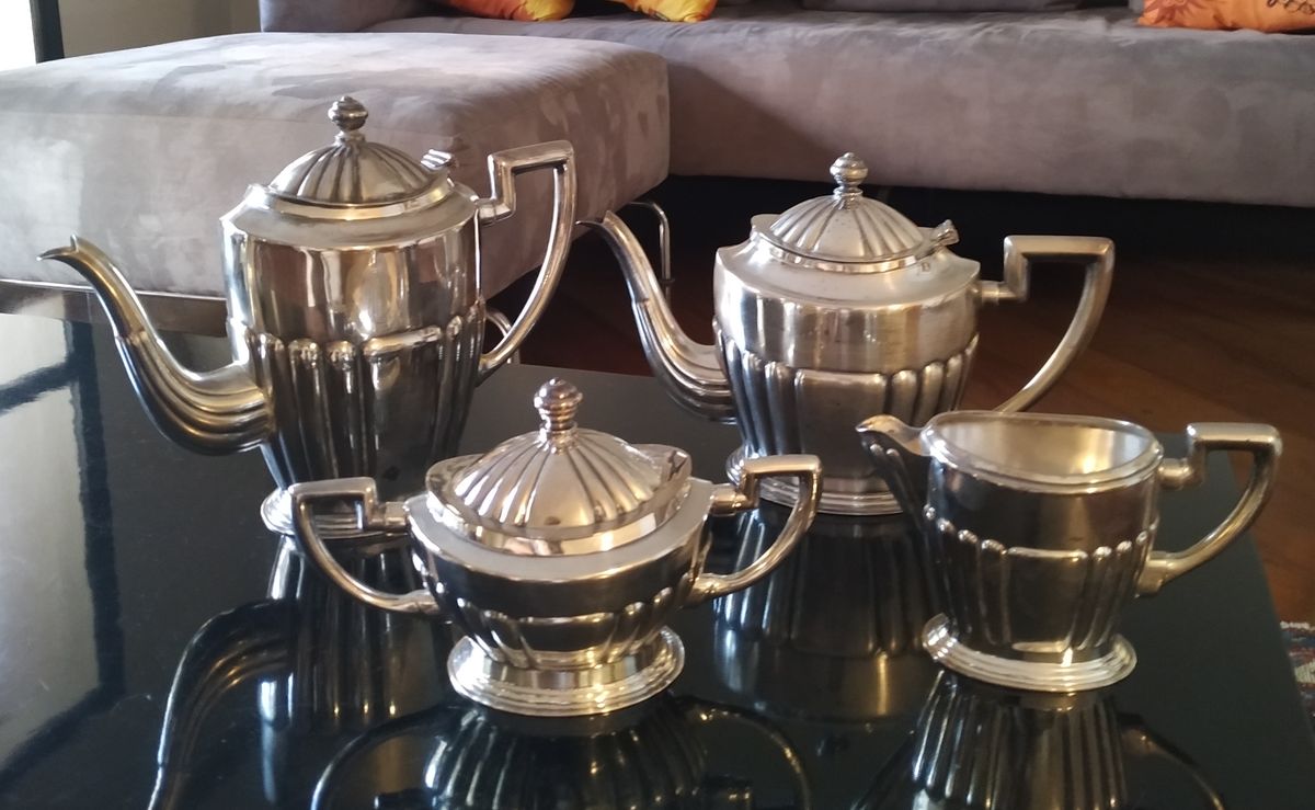 Conjunto de Bule de Chá Prata Wolf | Produto Vintage e Retro Prata Wolf ...