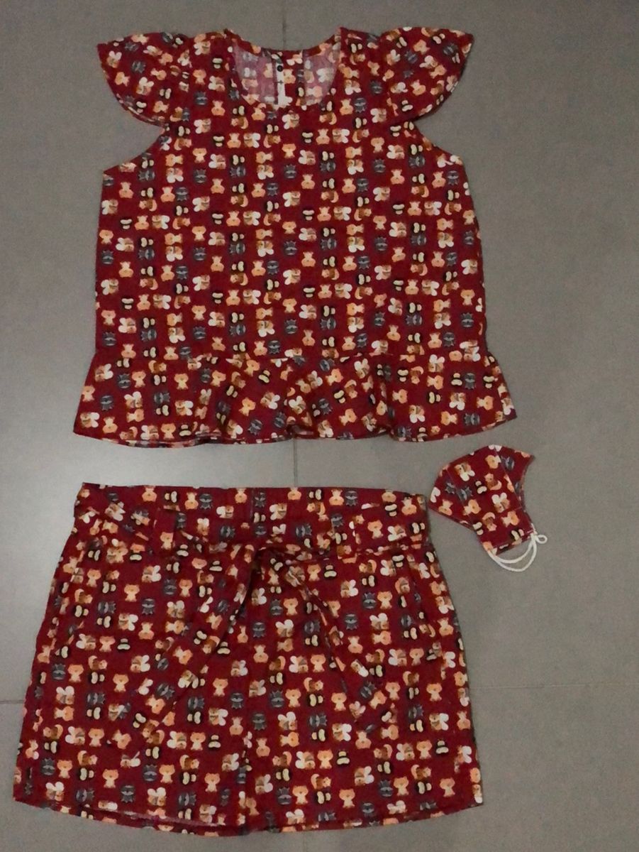 Conjunto em Tricoline | Roupa Infantil para Menina Costureira Usado ...