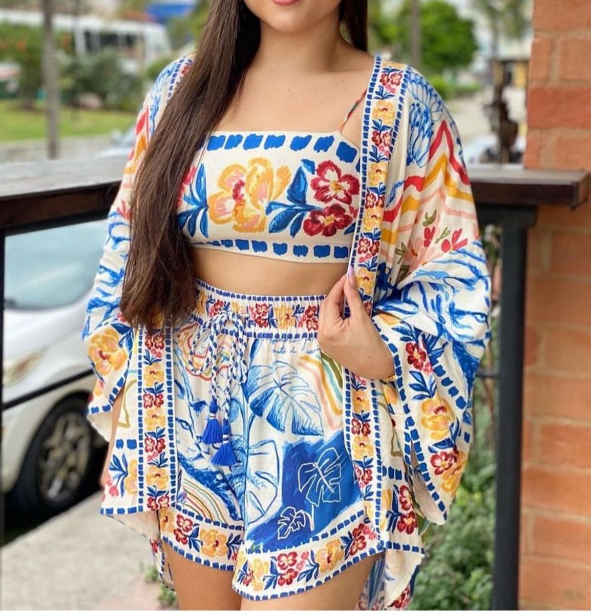 Conjunto Farm Brasilidades | Shorts Feminino Farm Usado 77440772 | enjoei