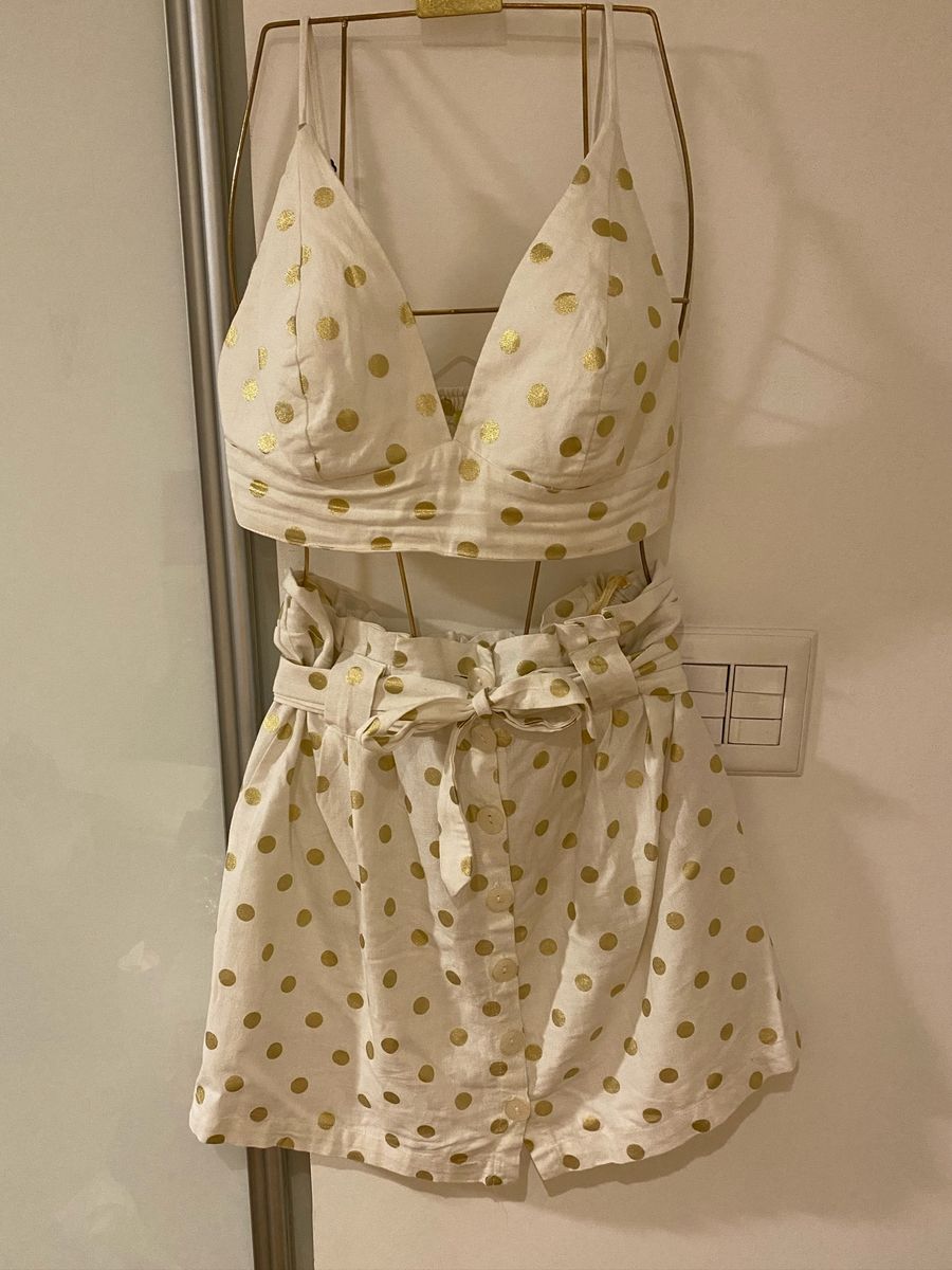 Conjunto Farm Reveillon Top e Saia | Macacão Feminino Farm Nunca Usado ...