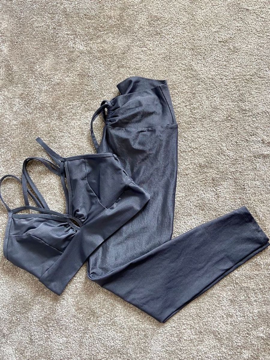 Conjunto Fitness Malhar Treinar Calça Empina + Cordinha Textura ... Conjunto Fitness Malhar Treinar Calça Empina + Cordinha Textura ...