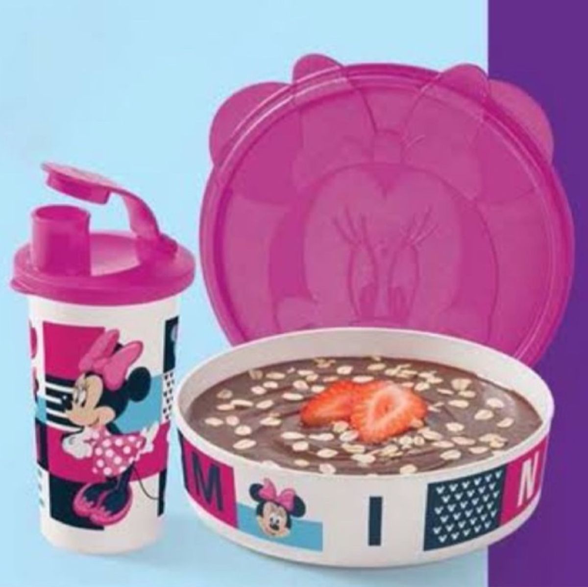 Conjunto Infantil Minnie Mouse Tupperware Novo!! | Item Infantil ...