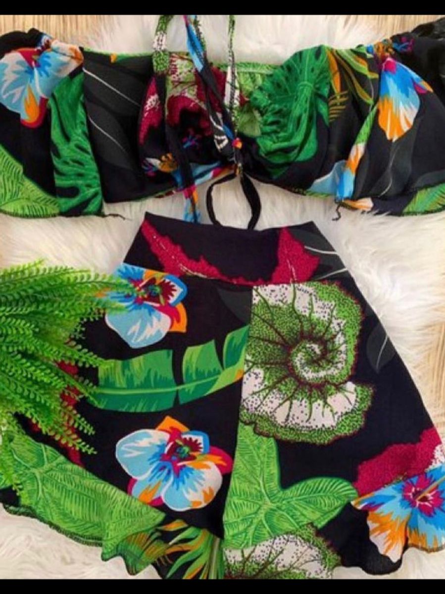 Conjunto Inspiração Farm | Shorts Feminino Farm Nunca Usado 70171832 ...