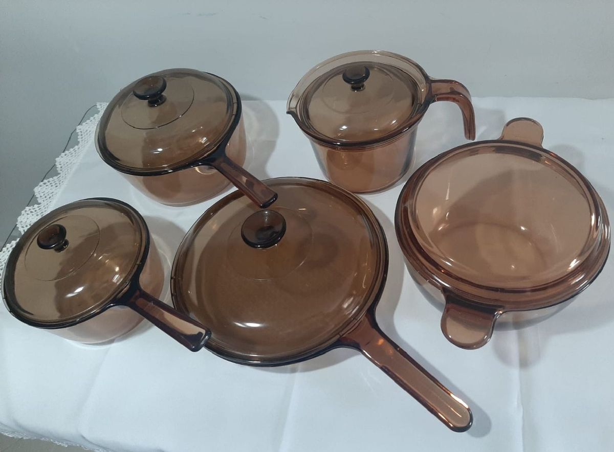 Conjunto, Jogo de Panelas de Vidro Vision | Móvel de Cozinha Vision ...