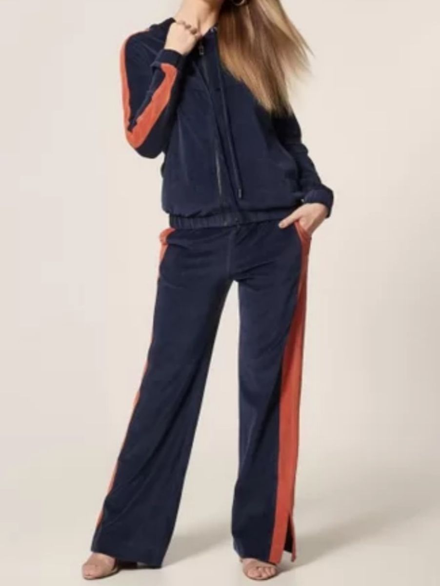 Conjunto Mob Push Azul Faixa Lateral | Calça Feminina Mob Nunca Usado ...