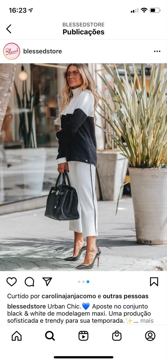 Conjunto Preto e Branco Raizz | Calça Feminina Blessed Usado 87068359 ...