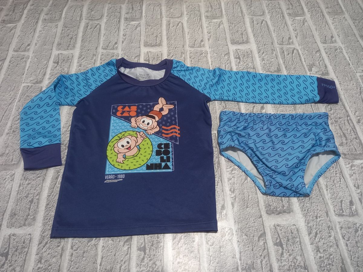 Conjunto Roupa de Banho Menino Tamanho 2 Turma da Mônica | Roupa ...