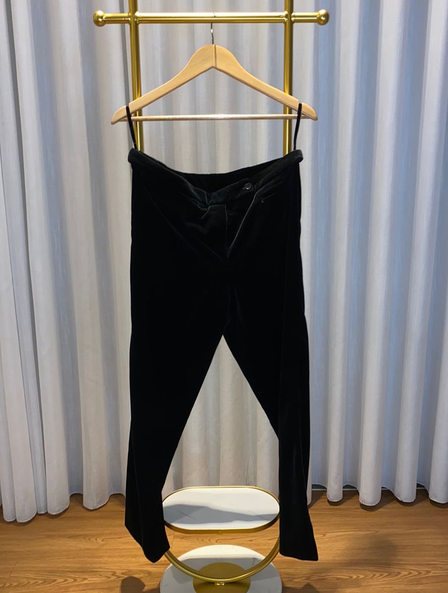 Conjunto Taier Preto de Veludo | Casaco Feminino Mary Caetano Usado ...