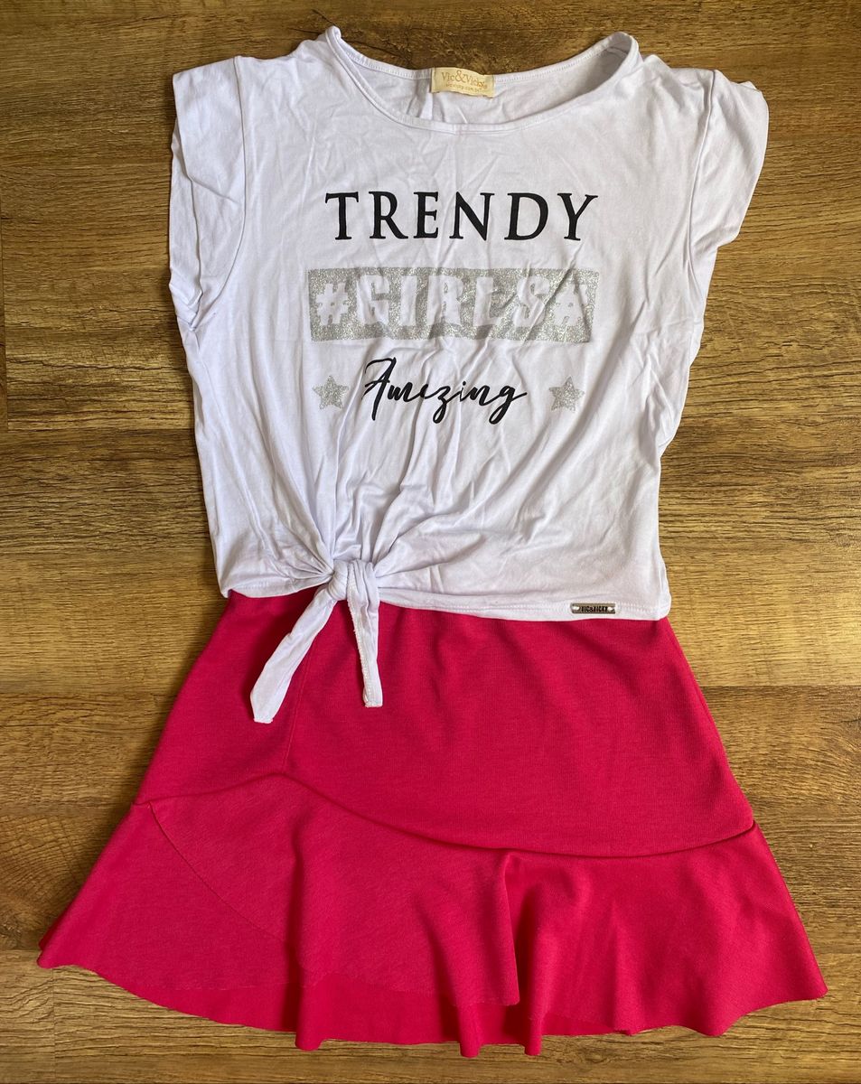 Conjunto Vic Vicky Tam 12 | Roupa Infantil para Menina Vic Vicky Usado ...