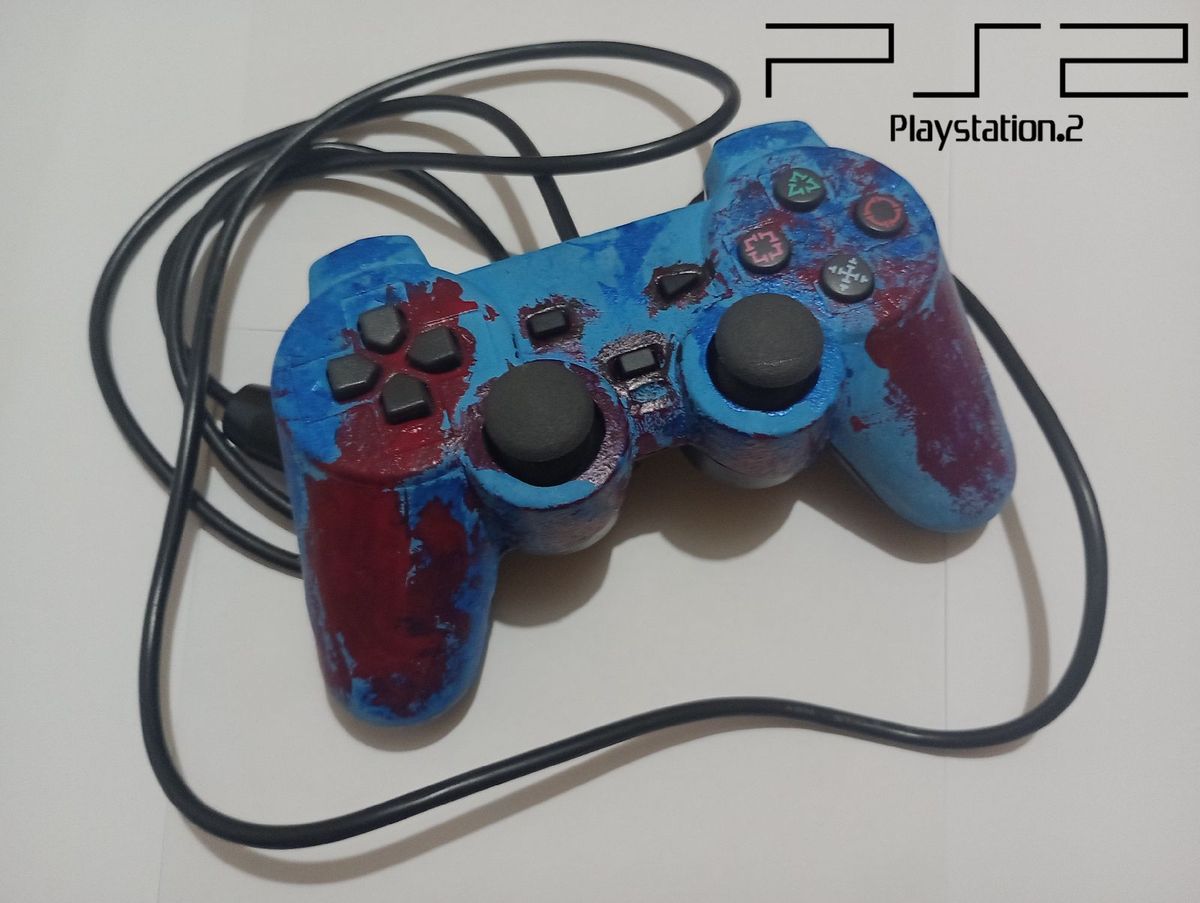 Controle de Ps2 Customizado | Acessório p/ Videogame Playstation Usado ...