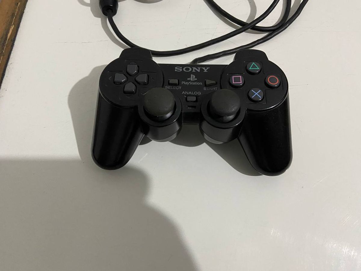 Controle de Ps2 Original Cor Preta Usado | Acessório p/ Videogame ...